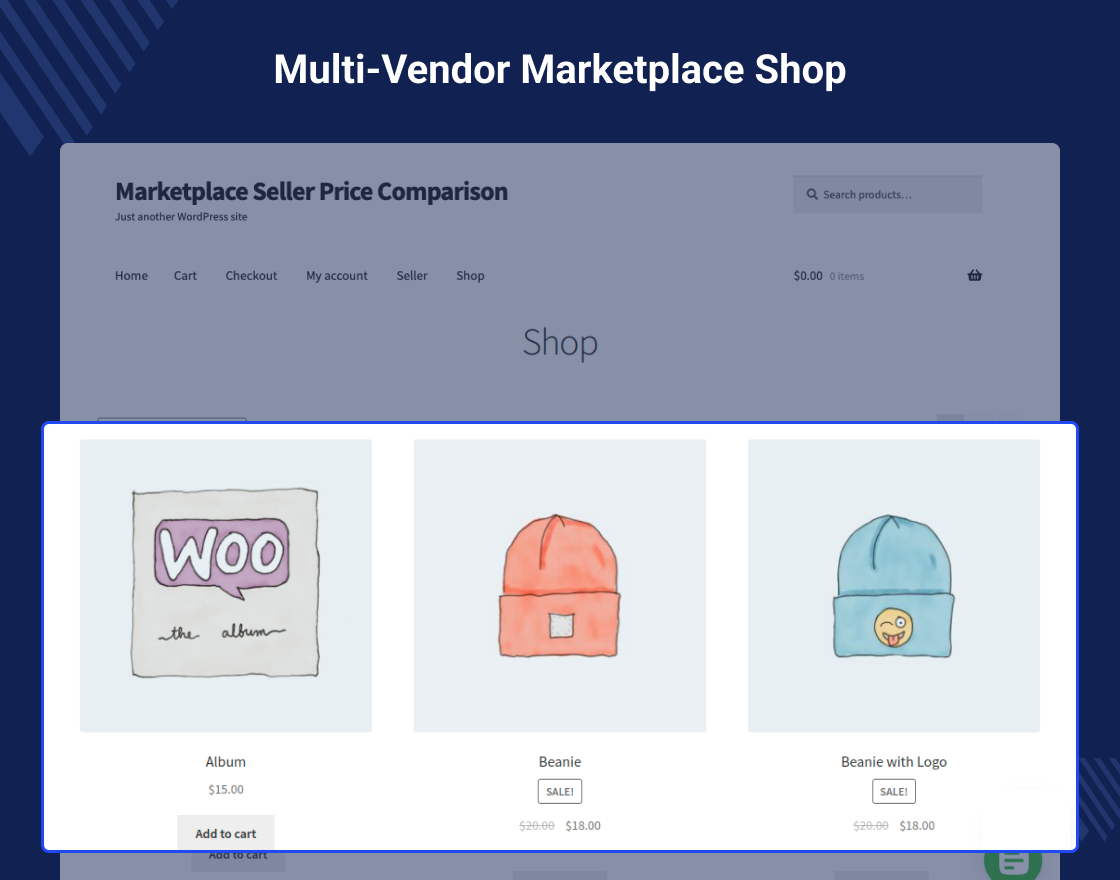 Marketplace Multi Vendor Price Comparison Plugin for WooCommerce by Webkul
